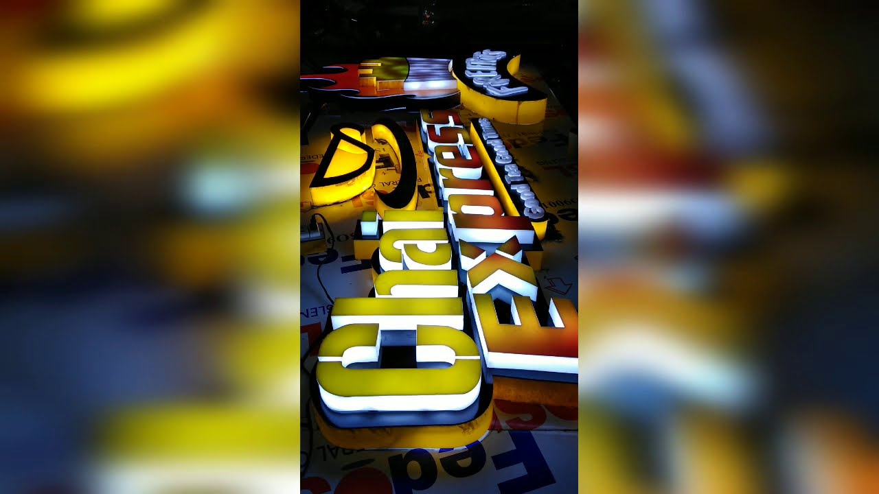 how to make acrylic sign board - YouTube