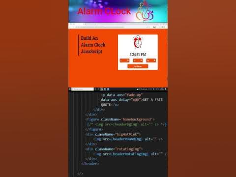 Alarm Clock built using HTML, CSS and JavaScript #coding #htmlcss #javascript #webdevelopment ...