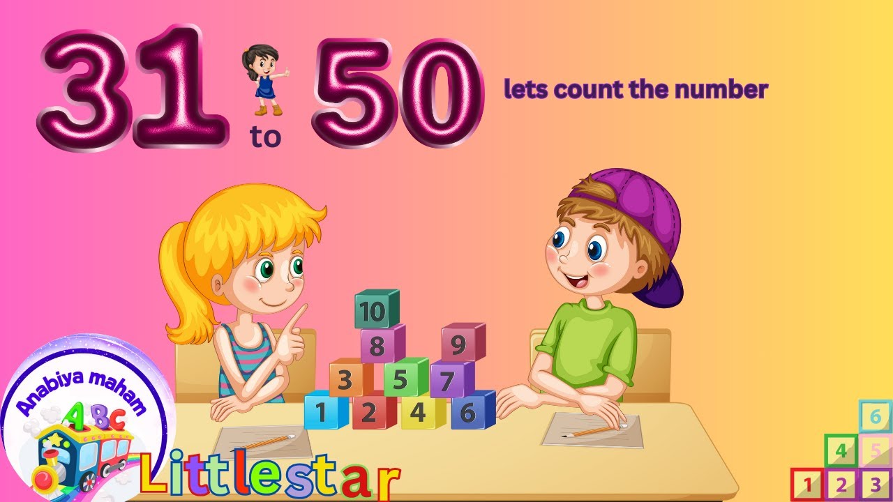 Lets count the number _counting 31 to 50-count with me 😎 learn numbers ...