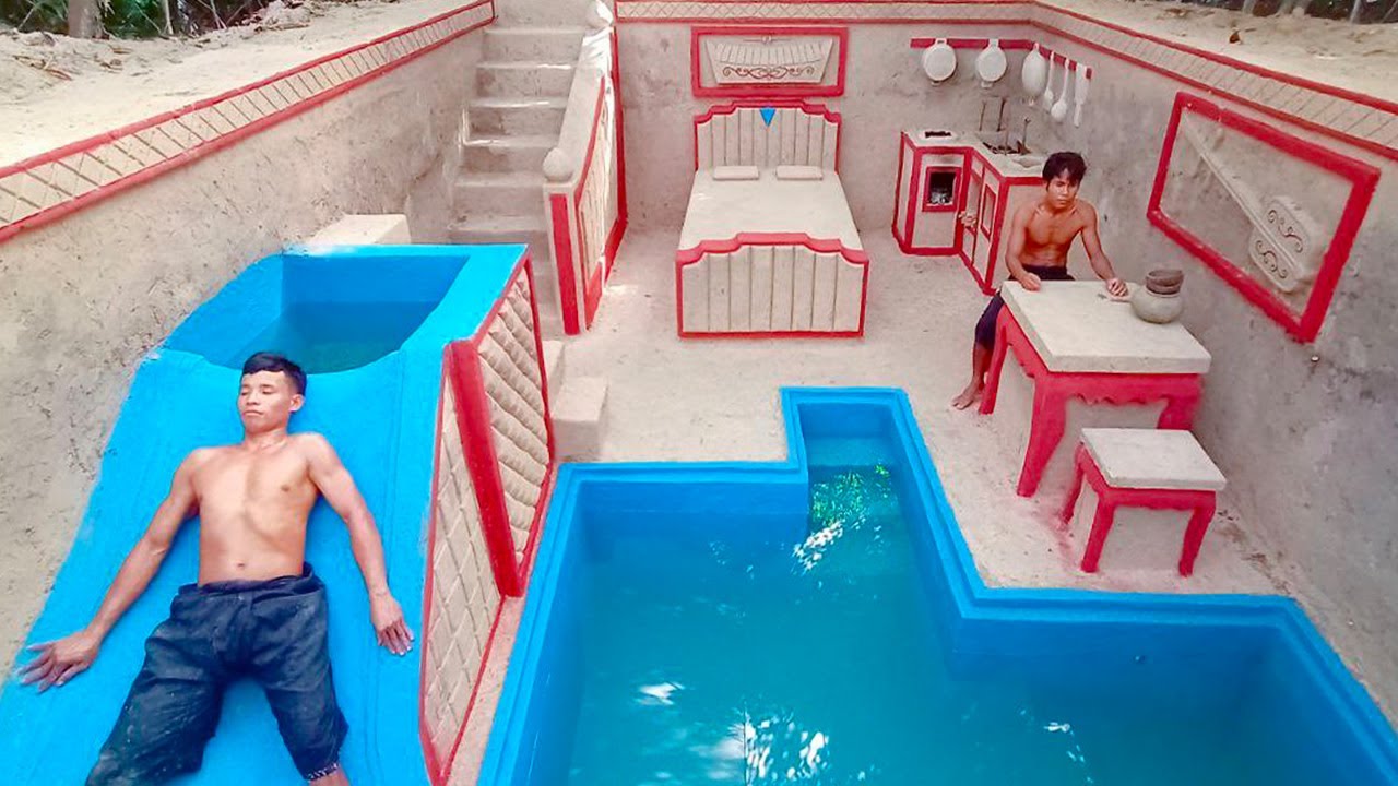 Build Most Modern Underground House with Private Underground Living ...