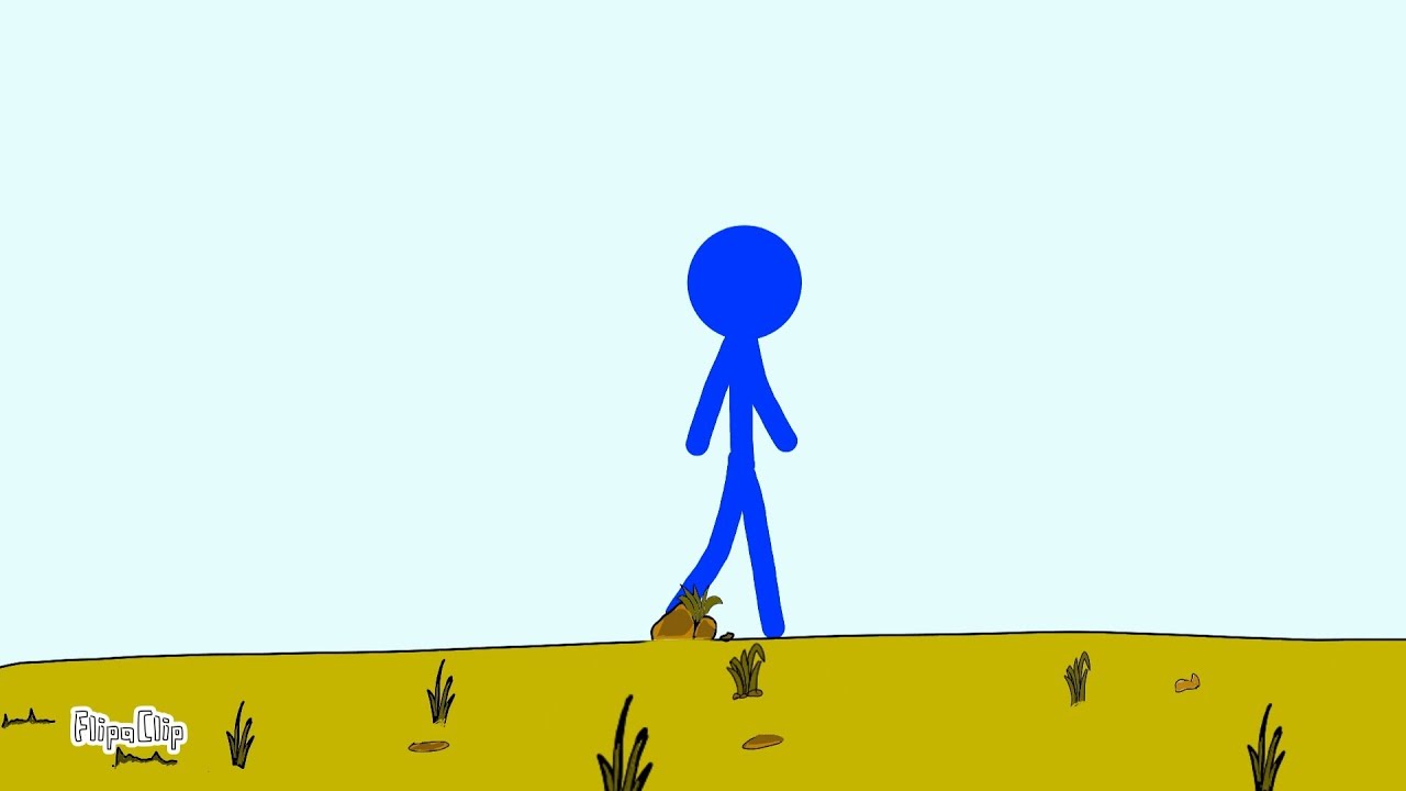 stick figure walk cycle tutorial - YouTube