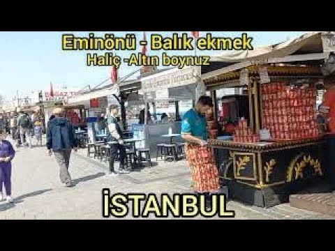 en güzel istanbul manzarasi ile Eminönünde Balık ekmek yemek .