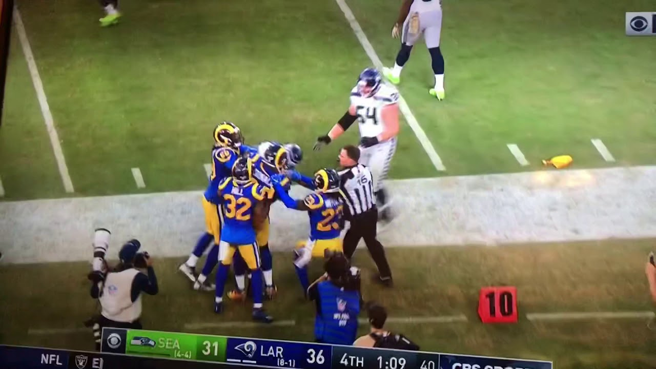 Seahawks vs Rams fight!!! - YouTube