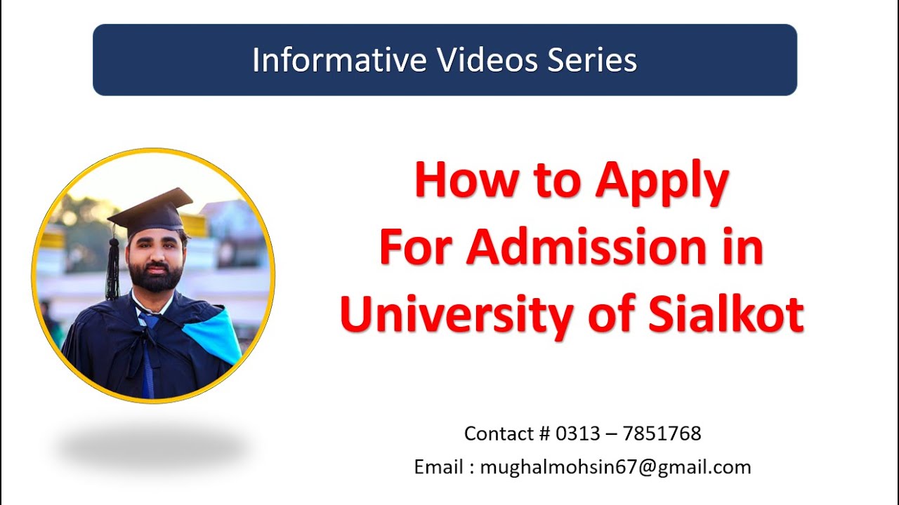 How to Apply for Admission in University of Sialkot || Informative Videos - YouTube