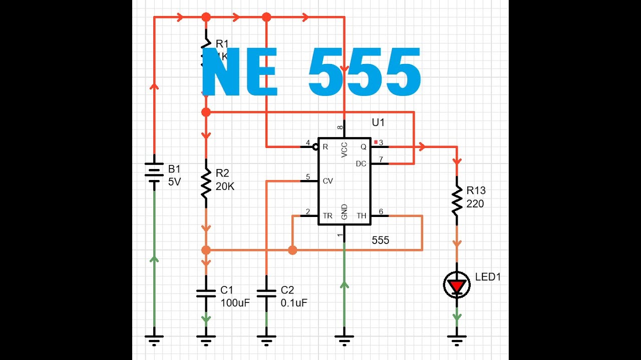 NE555 비안정 M/V[전자기능사 실기] - YouTube