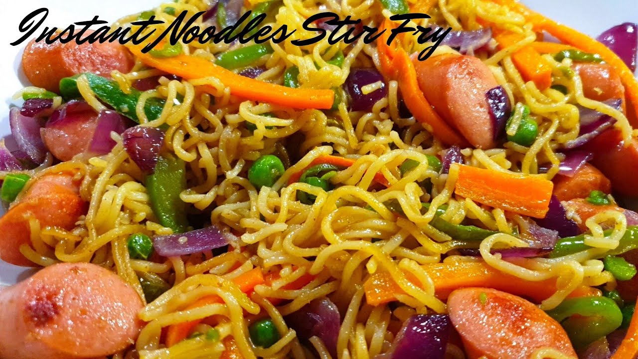 Delicious Sausage Fried Indomie Noodles || Instant Noodles Recipe ...
