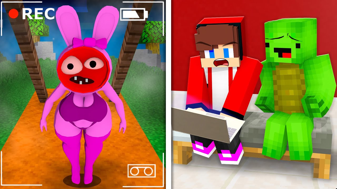 Why Mikey and JJ got Pink Woman Spunki on HIdden Cameras in Minecraft ...