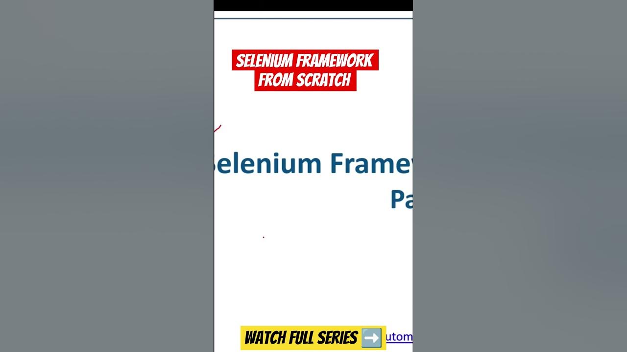Create your own selenium framework from scratch !! - YouTube