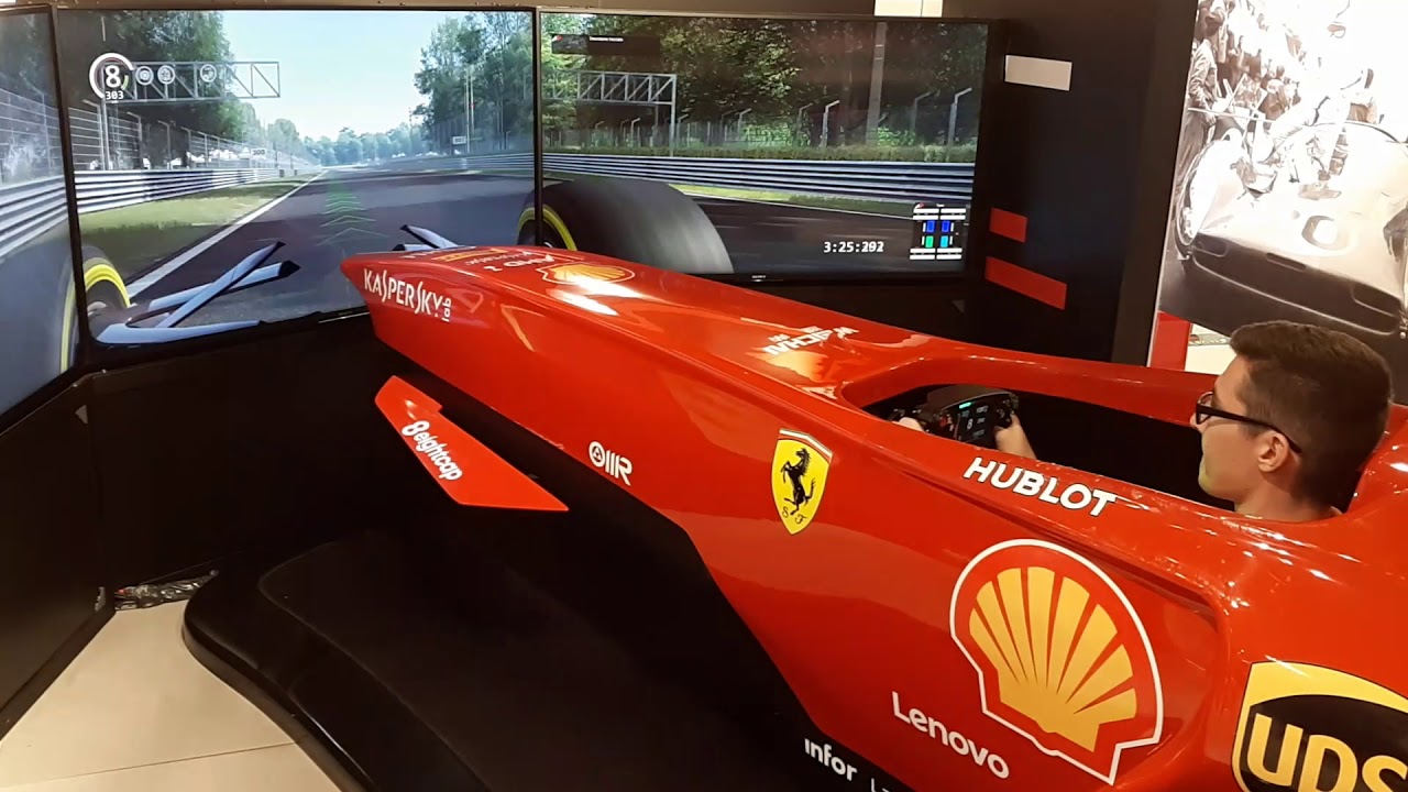 FERRARI STORE IN ROME - SIMULATION OF FORMULA ONE. - YouTube