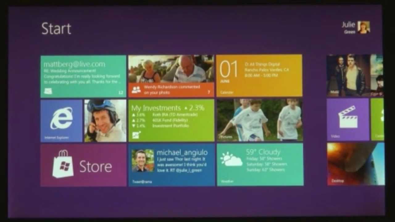 Windows 8 OS First Look - YouTube