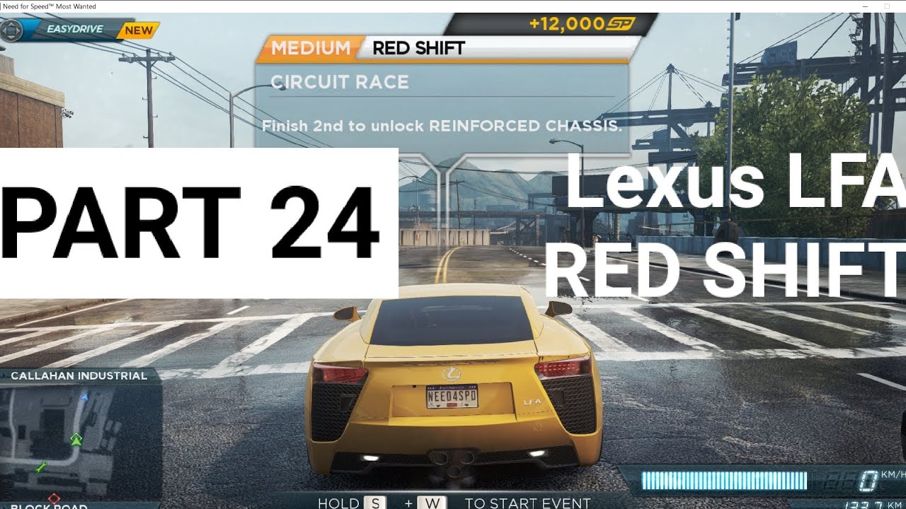 Lexus LFA RED SHIFT NFS MOST WANTED PC WALKTHROUGH GAMEPLAY PART 24 ...