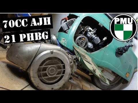 KTM Ponny #3 70cc Athena AJH mit 21 PHBG Gaser - YouTube