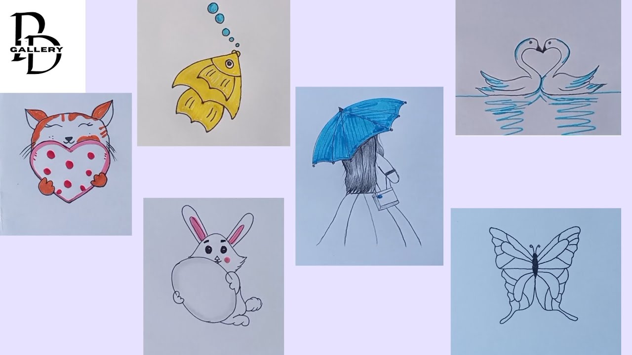10 amazing drawing ideas||simple pencil drawing||drawing for beginners ...