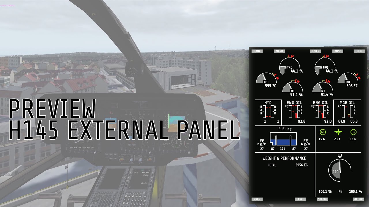 Preview 1 of Airbus H145 T2 Helionix external panel for X-Plane 11 ...