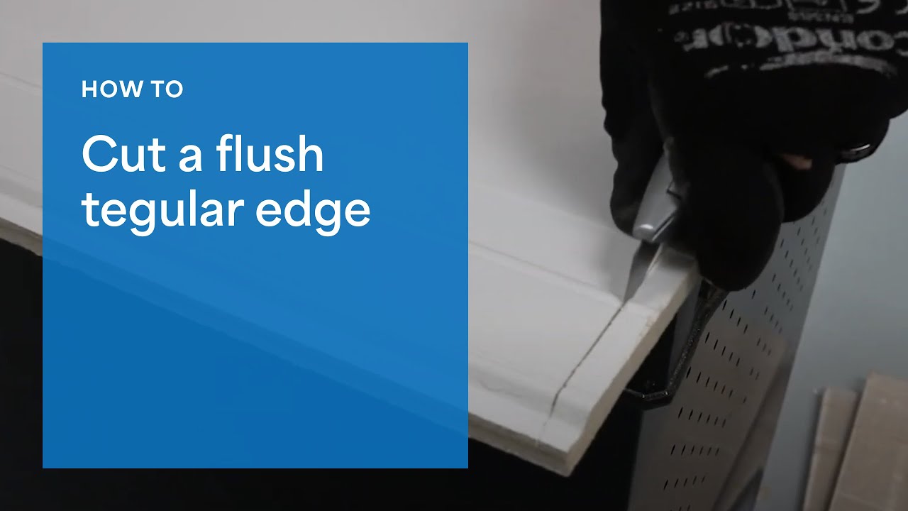 How To Cut a Flush Tegular Edge - YouTube