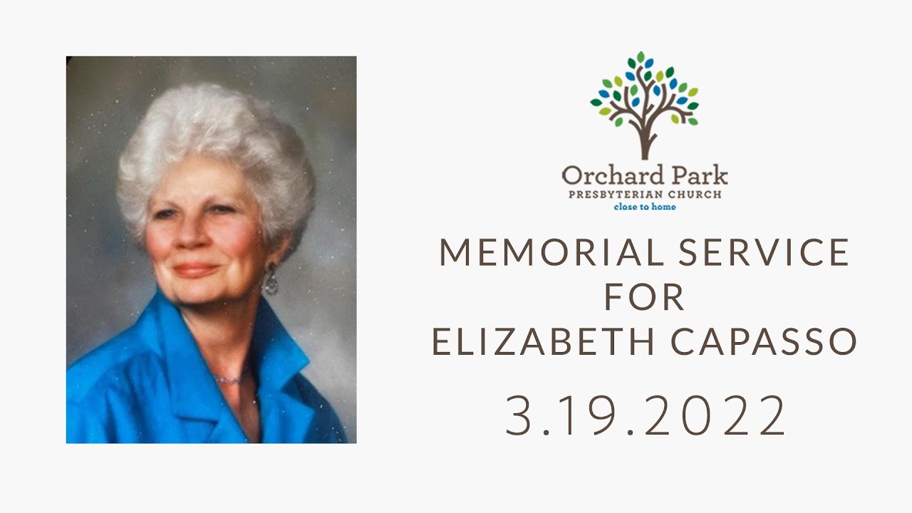 Memorial Service for Elizabeth Capasso - YouTube