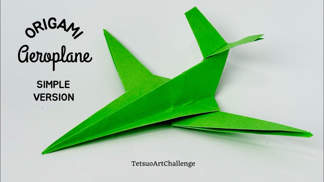 Origami Aeroplane Simple Version | Paper Craft Tutorial - YouTube