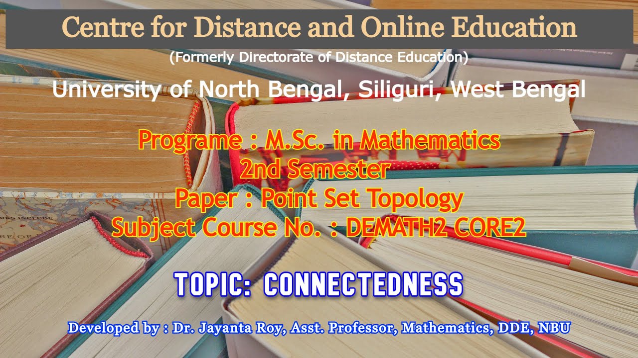 PG Mathematics / 2nd Semester / Paper: Point Set Topology / Subject ...