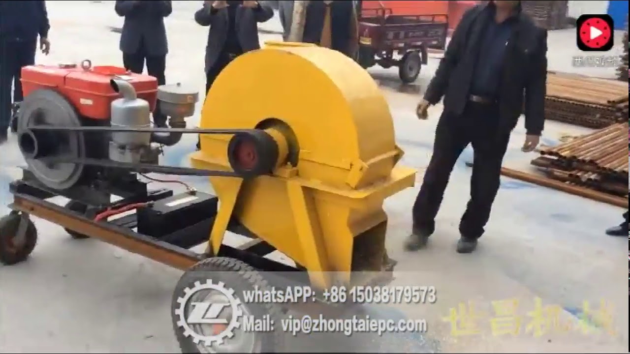 portable Wood sawdust crusher .Wood sawdust making machine - YouTube