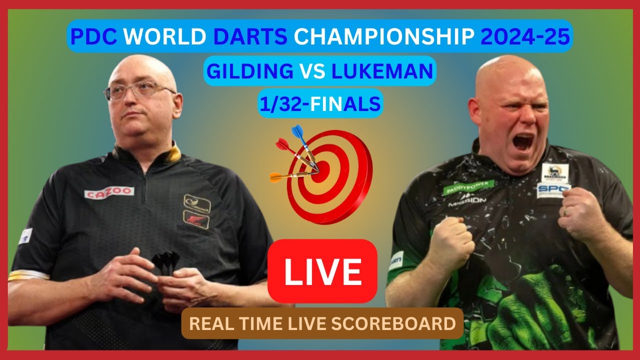 Andrew Gilding Vs Martin Lukeman LIVE Score UPDATE 2024-25 PDC World ...
