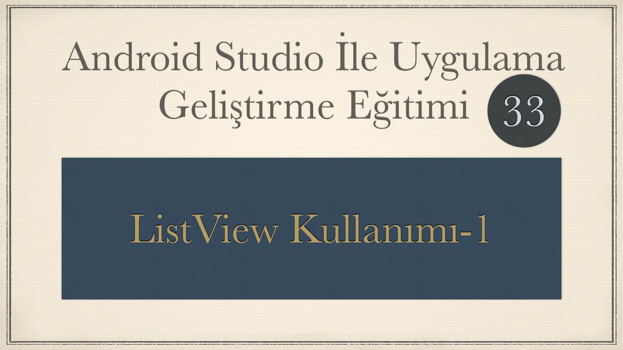 Android ListView Kullanımı-1 - YouTube