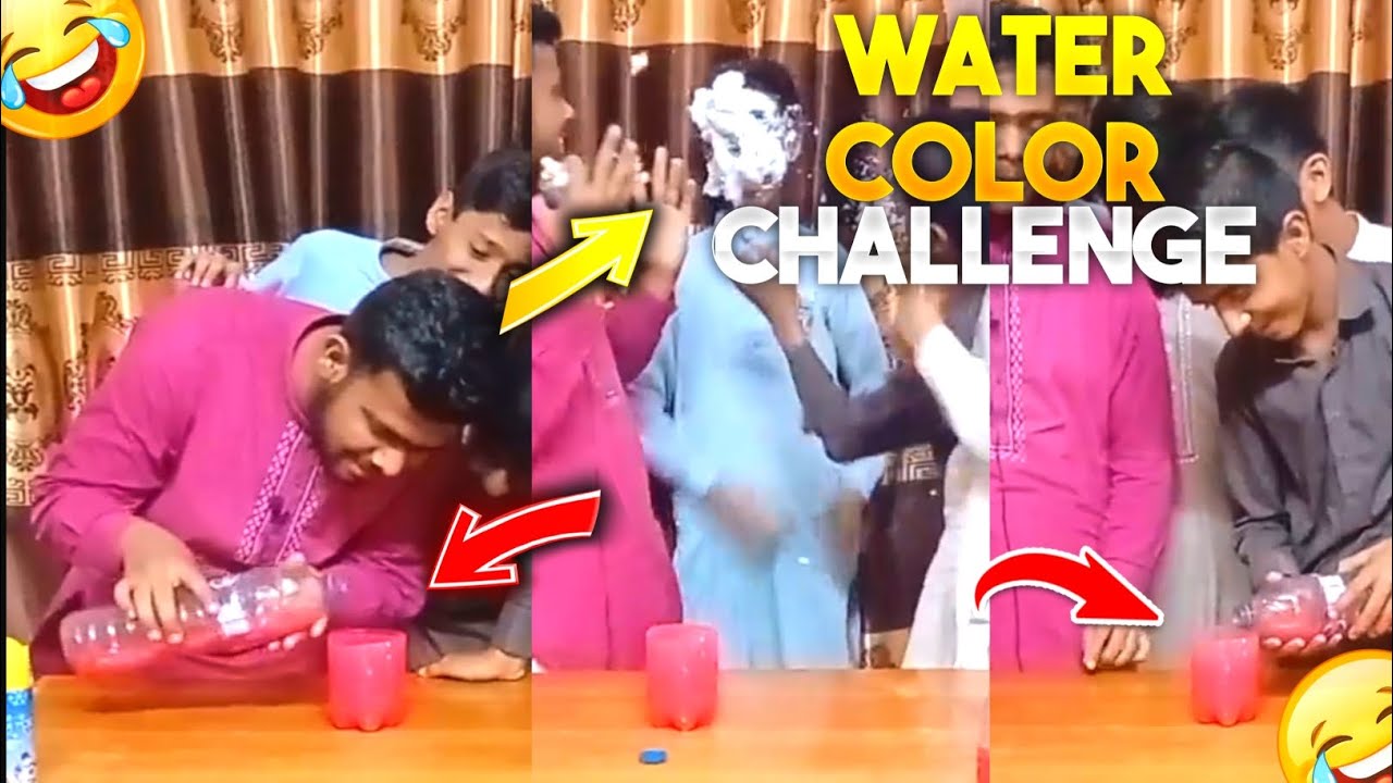 Funny Water Color Challenge 😜🤣 - YouTube