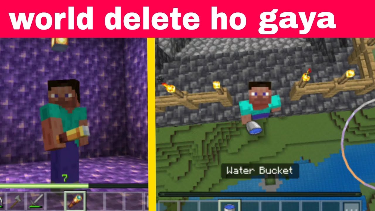 minecraft world delete ho gaya 😭| I am very sad 🥺| minecraft game - YouTube