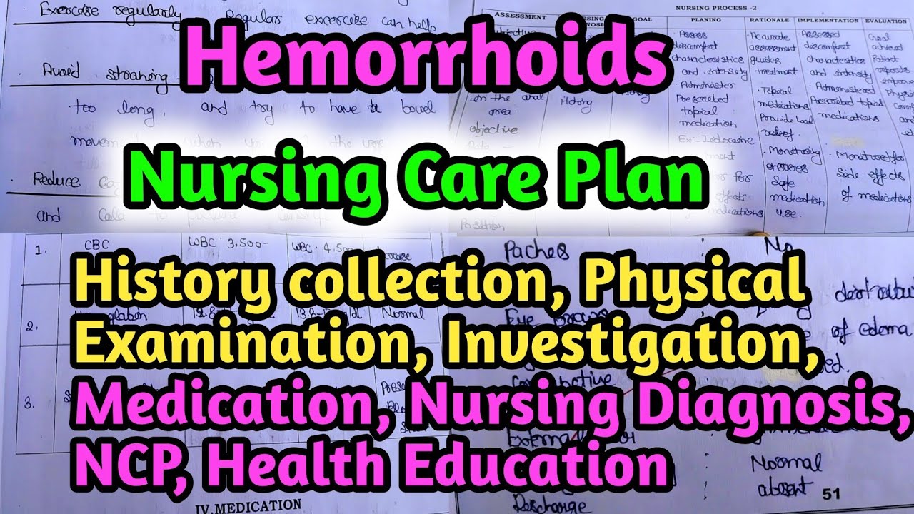 Nursing Care Plan ll Hemorrhoids ll All Nursing Student Practical Notes ...