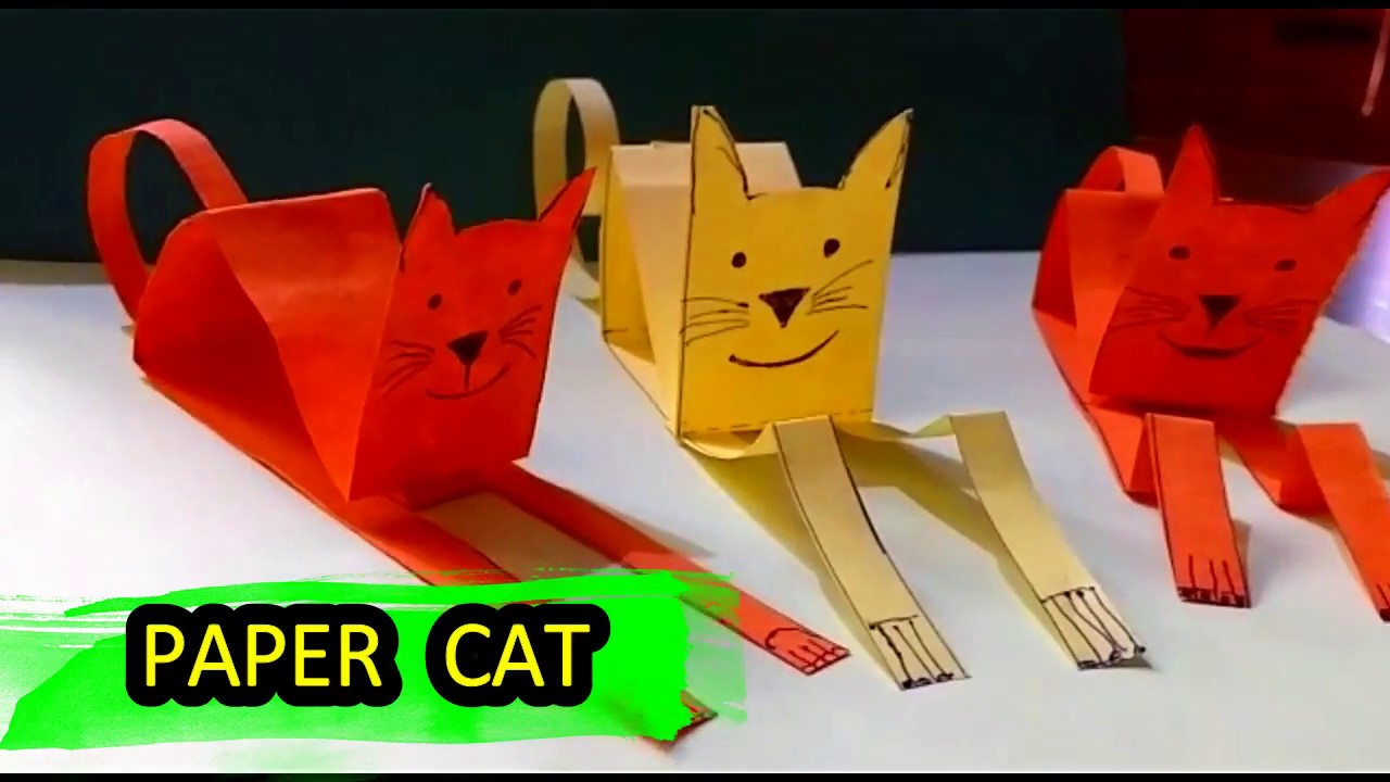 Paper cat DIY | Origami | Paper cat craft - YouTube