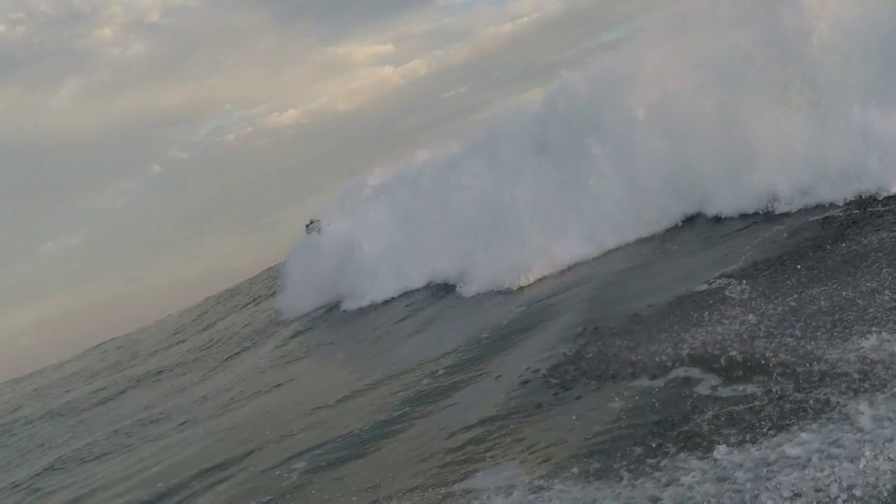 First signs of winter swells - YouTube