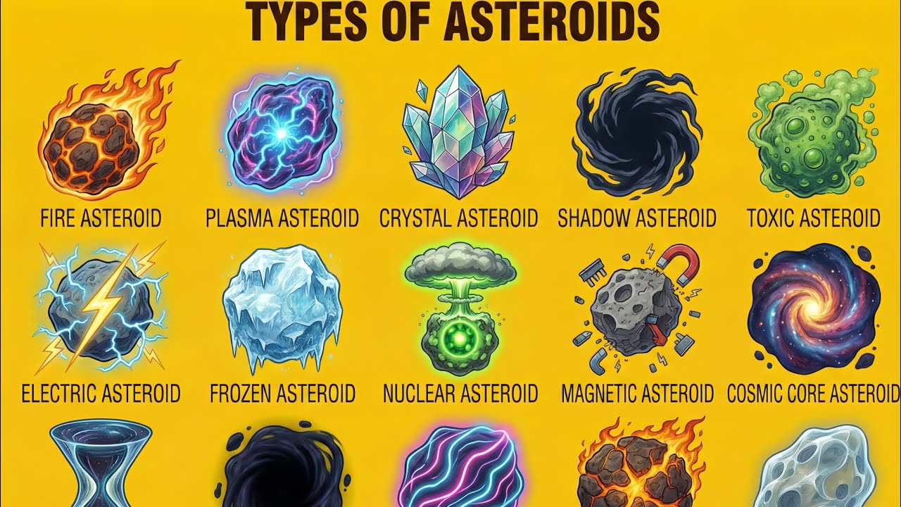Types of Asteroids Explained 🌌 | Fire, Plasma, Dark Matter & More - YouTube