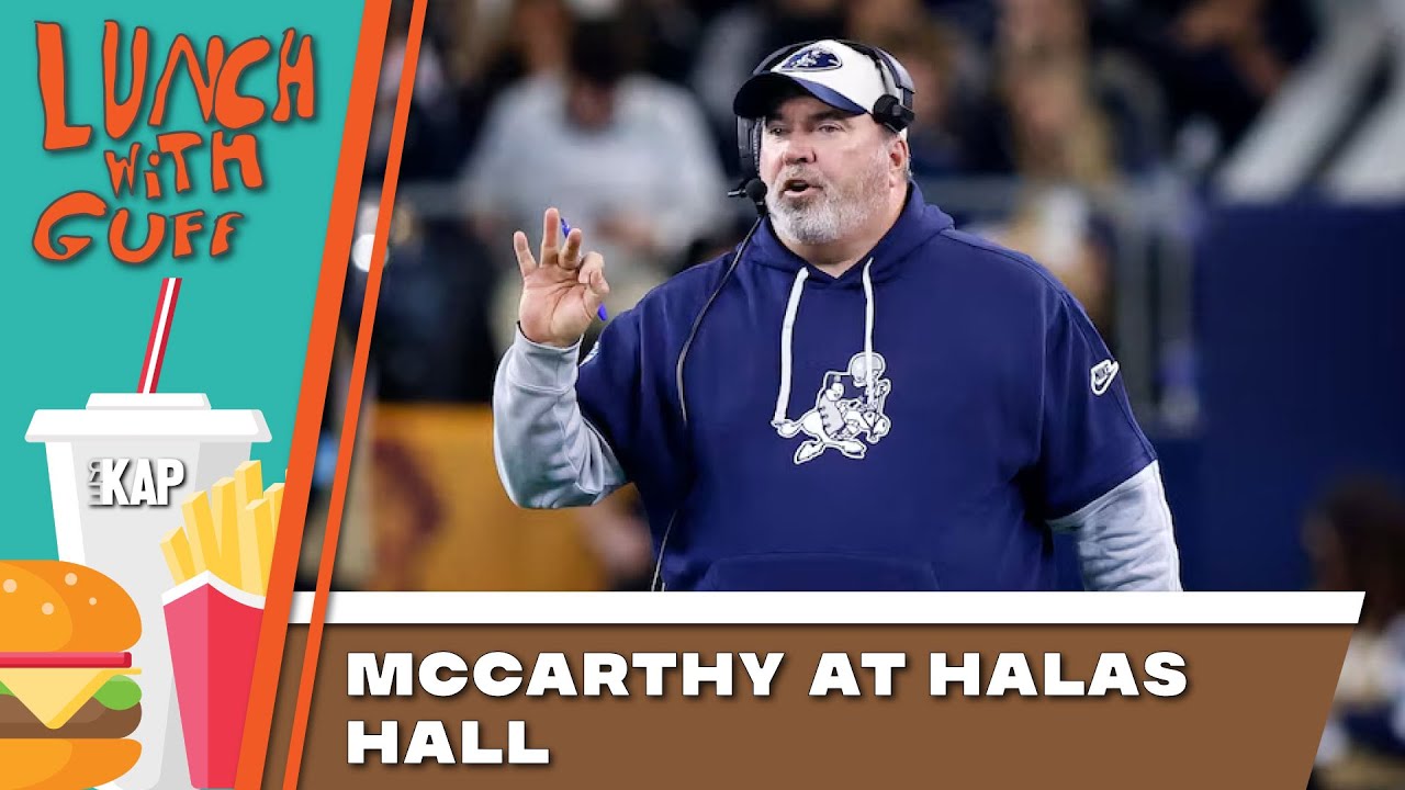 🍔 REKAP Lunch Hour with Guff: Mike McCarthy at Halas Hall - YouTube