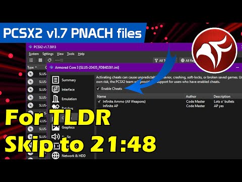 How to use cheats (PNACH files) in PCSX2 v1.7 & v2.5 tutorial guide for 2025