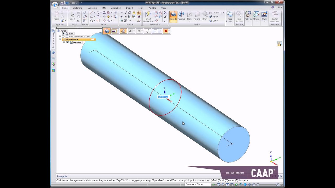 Mini Bike-1002-Frame as-A in Solid Edge ST4 Synchronous van CAAP - YouTube