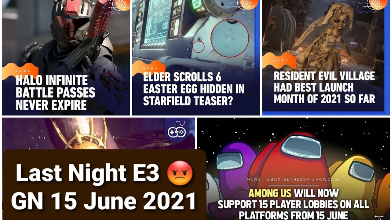 Last Night E3 😡😡 New Hitman Game, Among Us Good News, Re Village DLC ...
