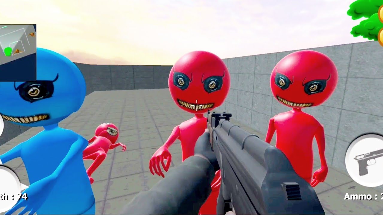 Blue & Red Alien - Fps Shooting Games 3D _ Android GamePlay. - YouTube