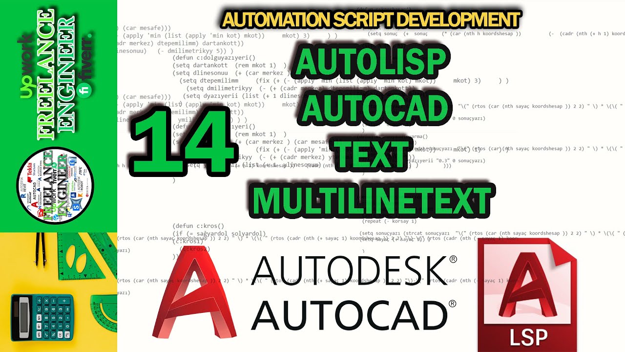 14 Autolisp Autocad Text MultilineText - YouTube