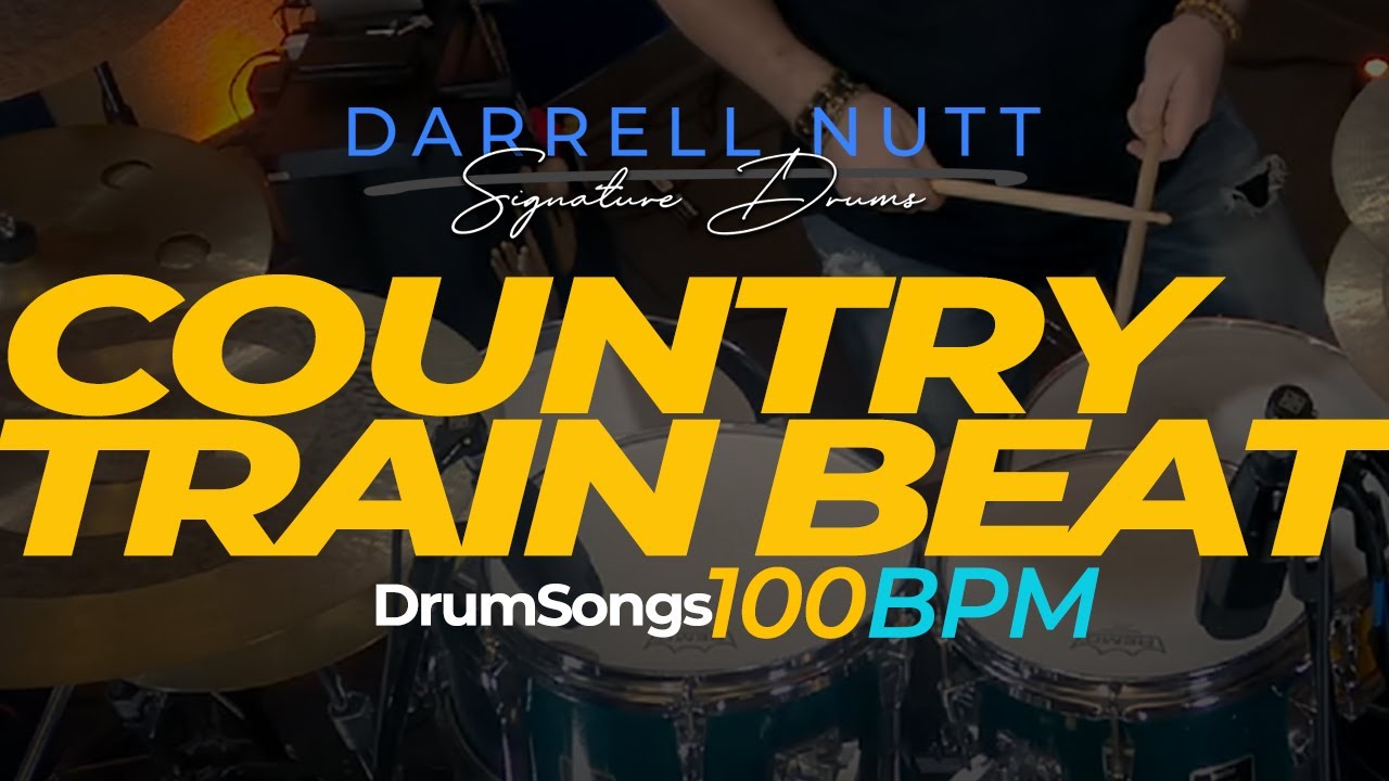 Country Train Beat - Drums Only Backing Track - 100 bpm - YouTube