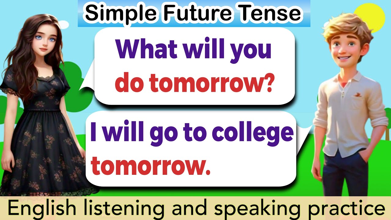 Simple Future Tense Conversation/English Speaking Practice/English ...
