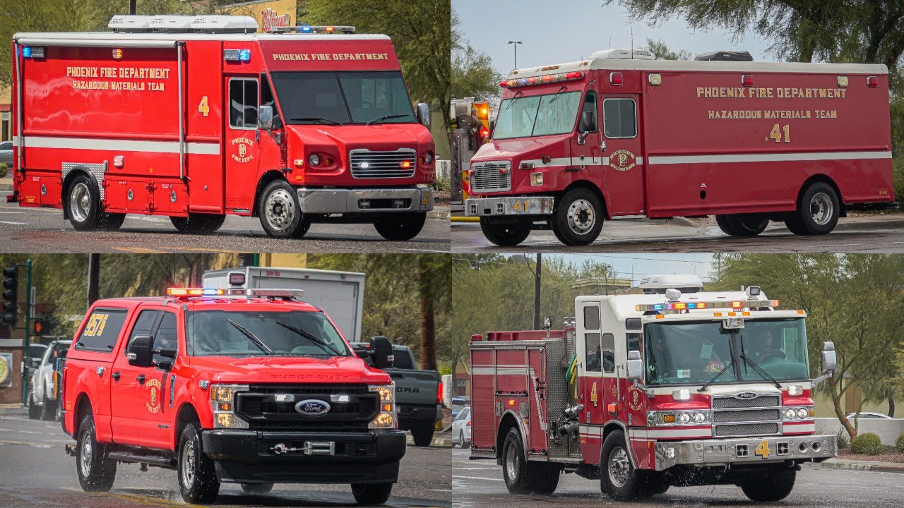 HazMat Units Responding Phoenix Fire Department 4,41 & Car-957S ...