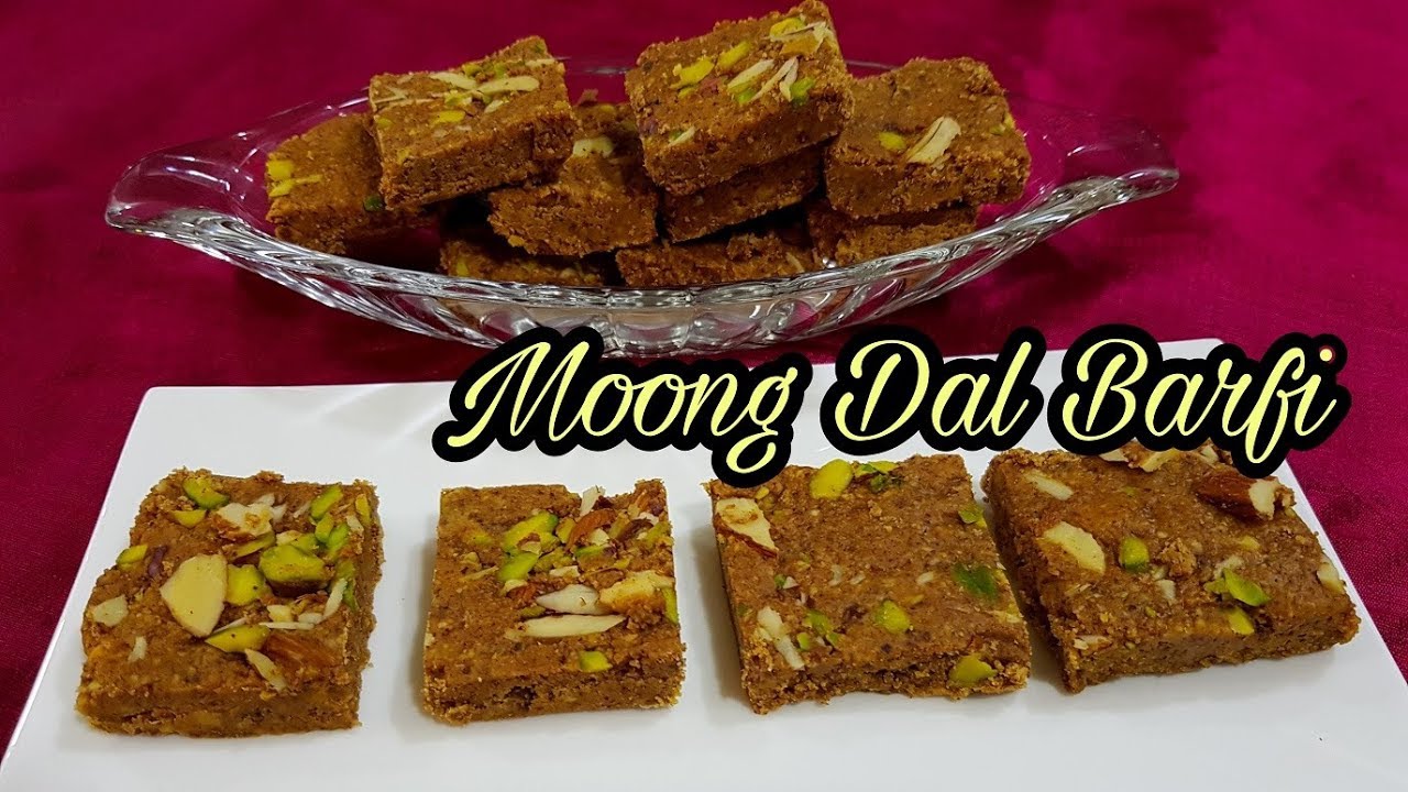 Moong Dal Barfi | How to make Moong dal Burfi - YouTube