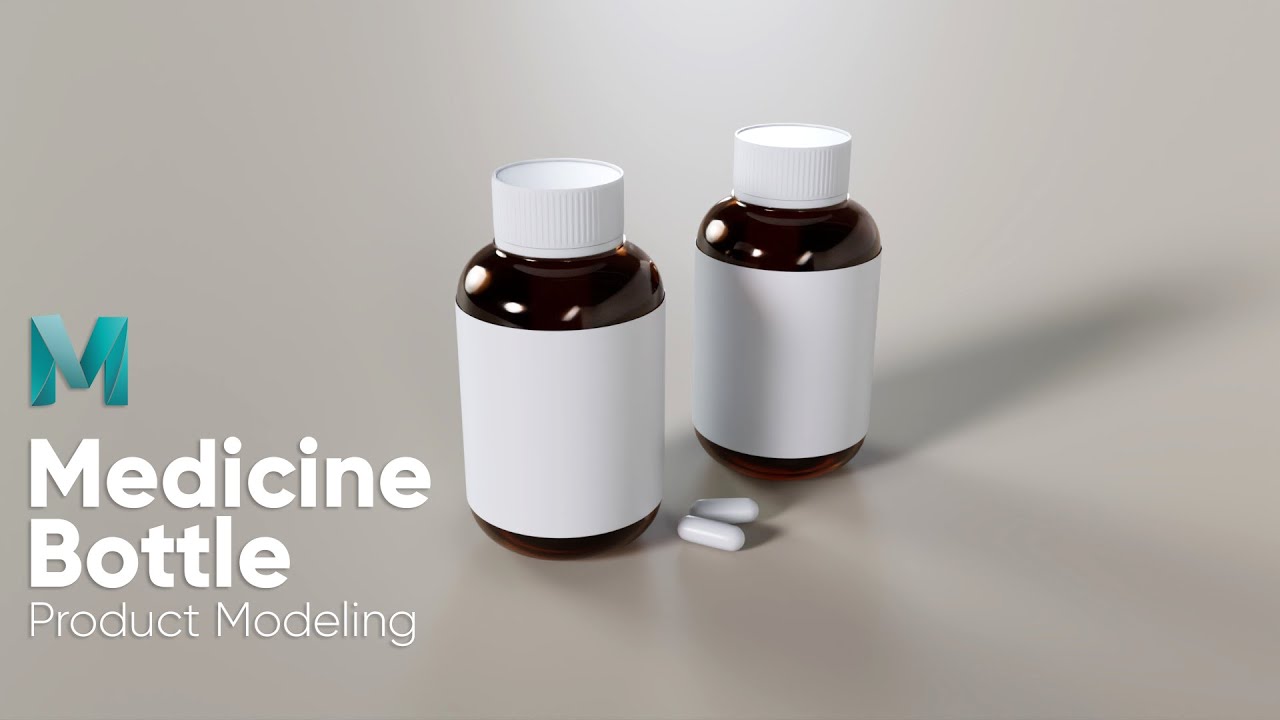 How to Design 3D Medicine Bottle - Product Modeling in Maya 2023 - YouTube