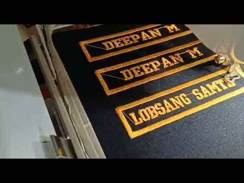 brother company embroidery name plate machine - YouTube
