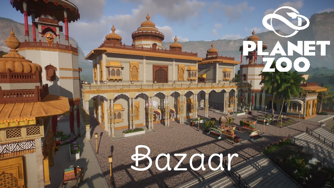 planet zoo | speed build | Bazaar ตลาดอาหรับ - YouTube
