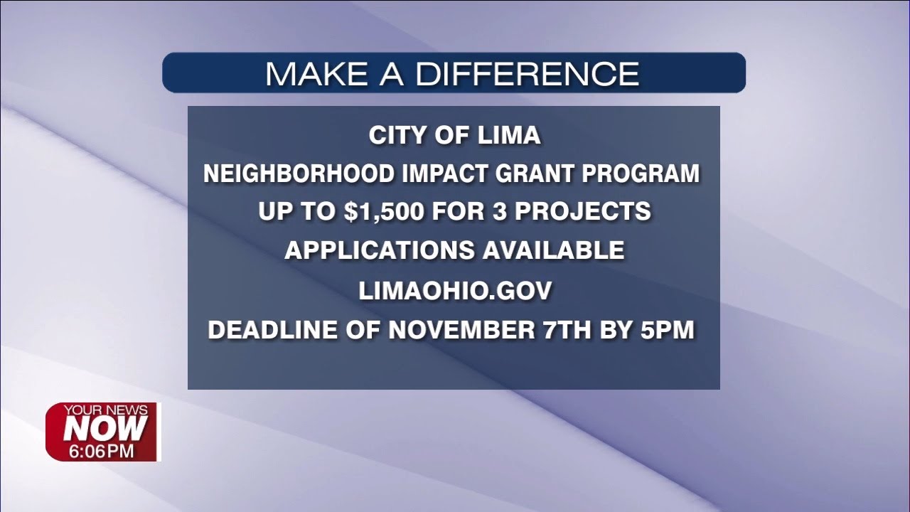 Neighborhood Impact Grants offer funding to strengthen Lima communities - YouTube