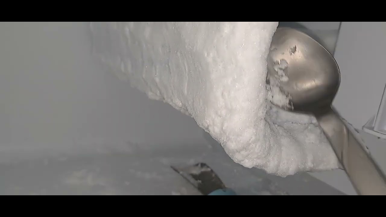 Delicious thick freezer frost scraping and eating ️ 😋 - YouTube