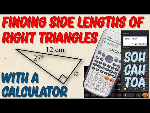 Finding Side Lengths of Right Triangles with a Calculator - YouTube