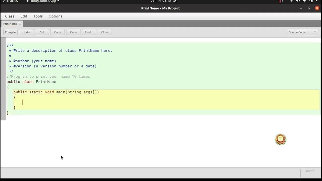 Java Programming - Print your name 10 times - YouTube