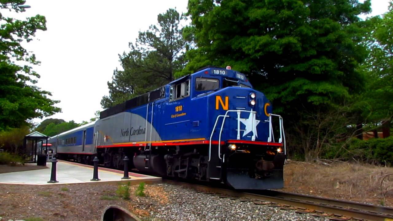 Amtrak 74 Piedmont NCRR 1810 EMD F59PH Cary NC - YouTube