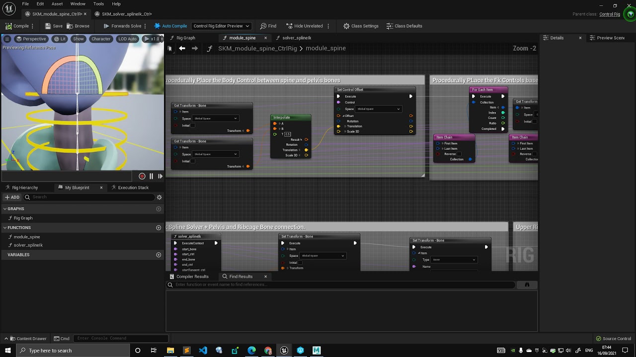 Control Rig - 22 - Spine Module 04 - Twist Contribution, Higher Level ...